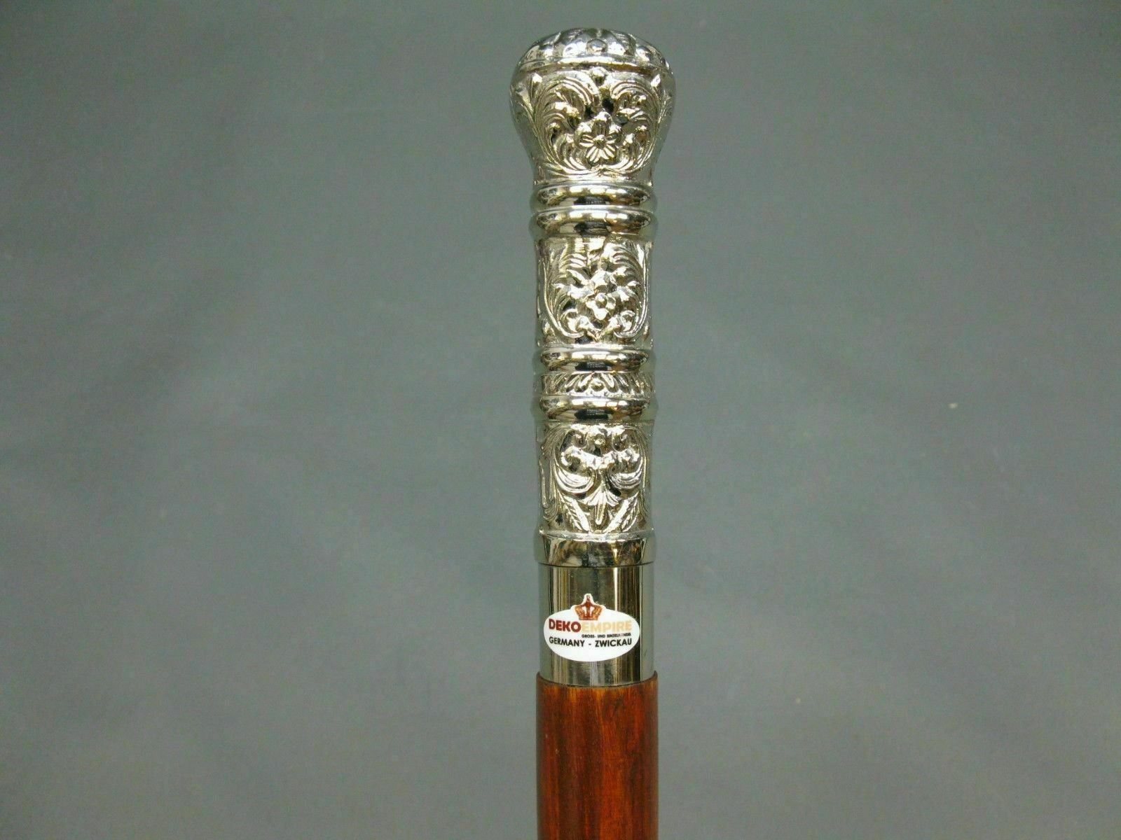 Antique Chrome knob Long Ball Head Handle Vintage New… - Gem