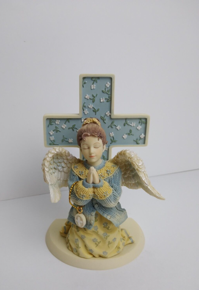 Betty Singer 'Angels Among Us Figurine Angel of Prayer~Kneeling infront ...