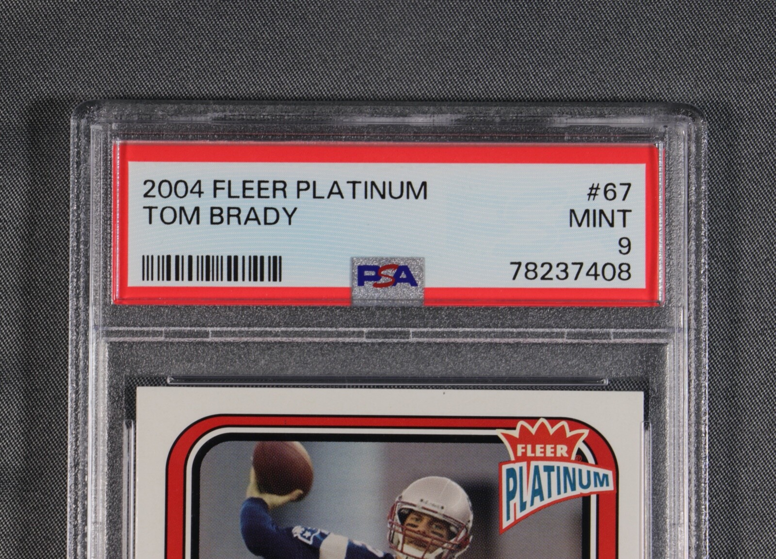 2004 Fleer Platinum Football Card #67 TOM BRADY PSA 9 MINT | eBay