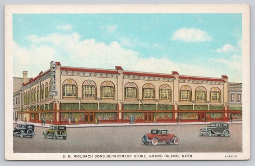 S.N. Wolbach Sons Department Store Grand Island Nebraska White Border ...