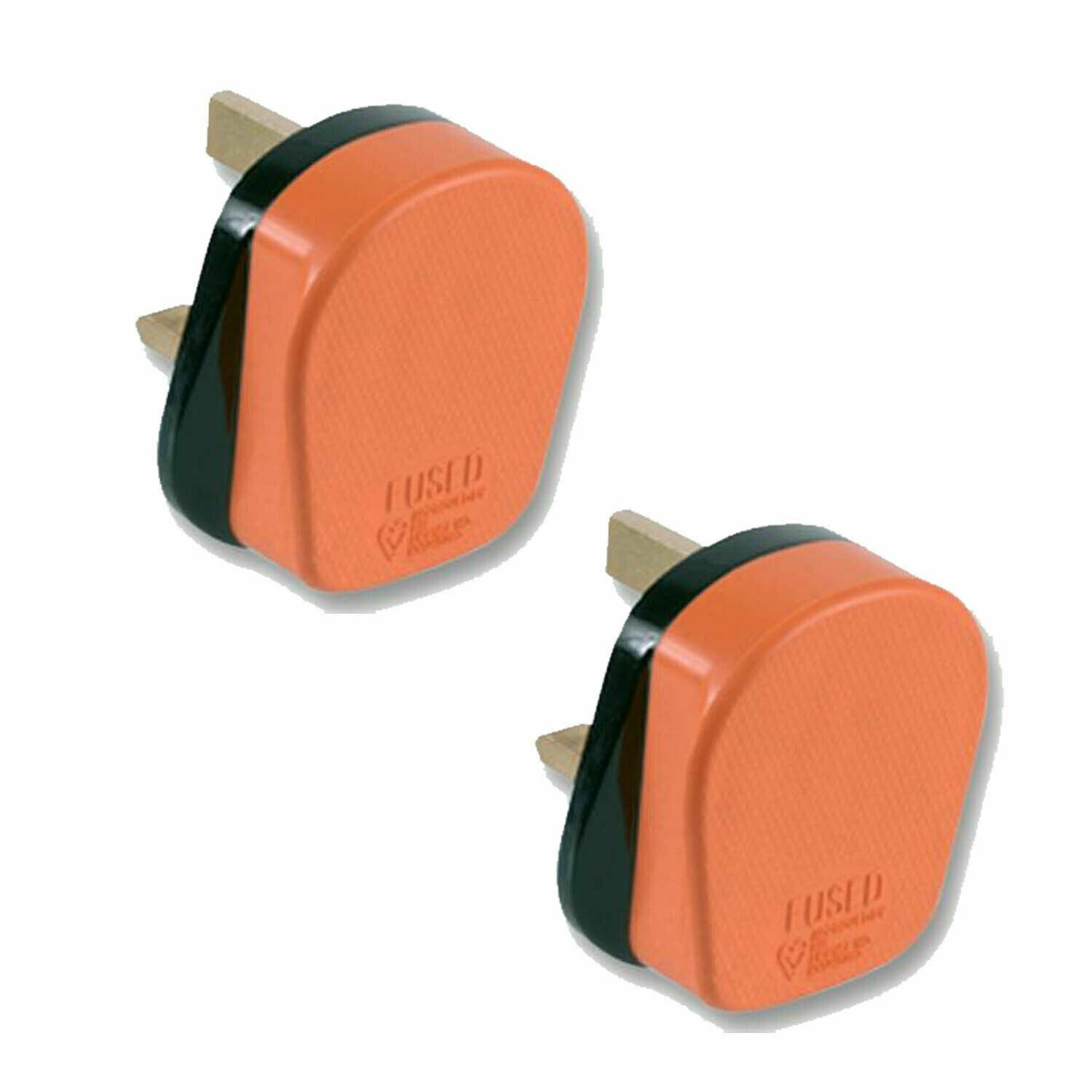 Plug Top Heavy Duty High Impact Rubber Electrical Extension Lead Orange ...