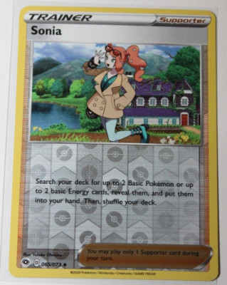 Pokemon 2020 Champions Path Trainer "Sonia" #065/073 Reverse Holo | eBay