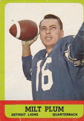 1963 TOPPS FB - #25 MILT PLUM (LIONS)!! GREAT CARD!! | eBay
