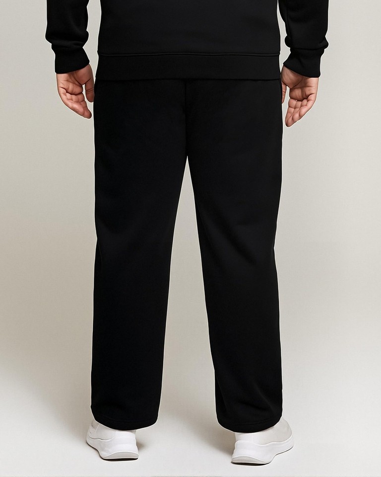 2 Pack Men's Big and Tall Lightweight Fleece Sweatpants, Open Bottom ...