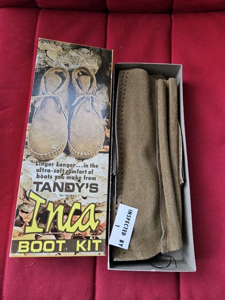 Vintage Tandy Leather Inca Boot Kit & hole punch multi-sized Made In ...