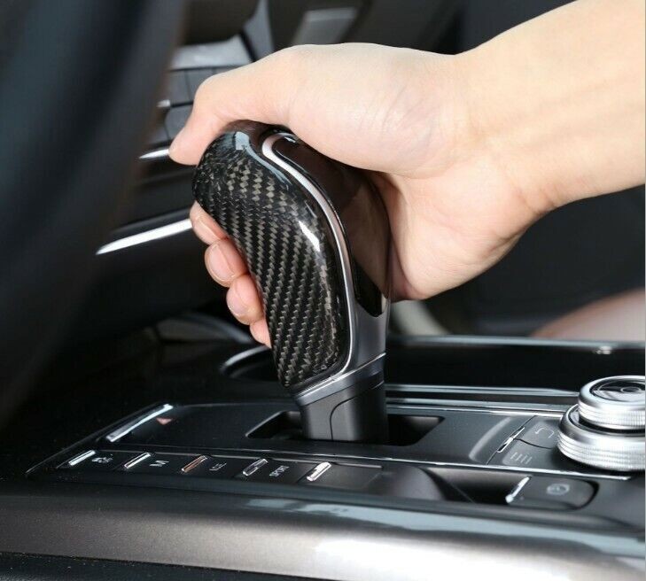 Real Carbon Fiber Gear Shift Knob Cover Fit for Maserati Levante Ghibli ...