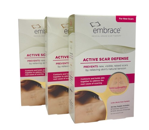 (3) Embrace Active Scar Defense - New Scars Silicone Sheets 2.4 Inch ...