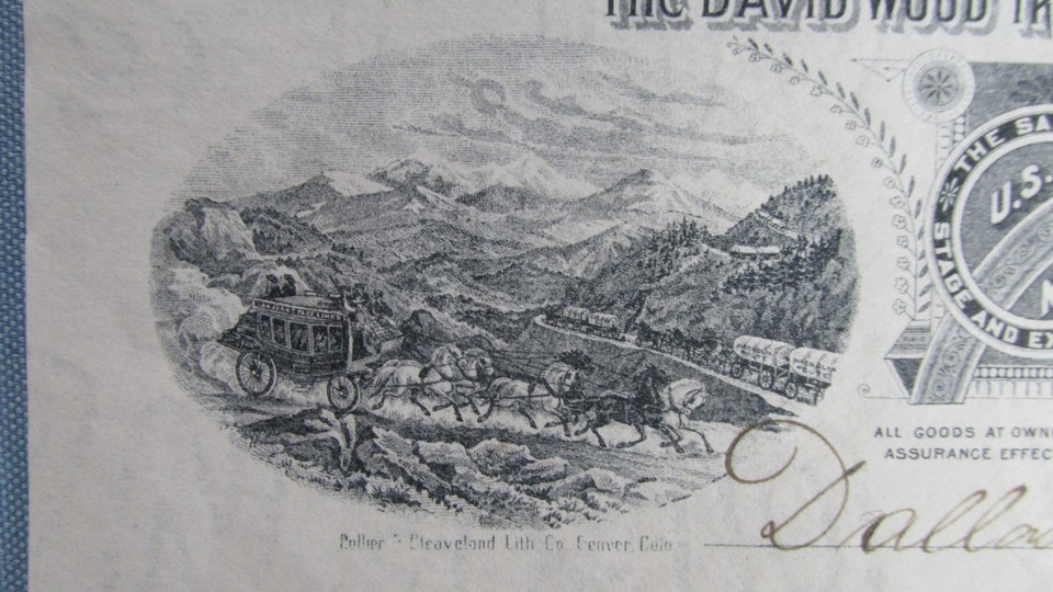 1889 Dallas Colorado David Wood Transportation Lines Letterhead-San ...