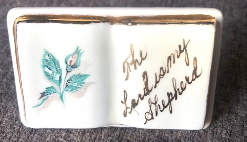 Vintage The Lord's Prayer Ceramic Open Book Decor | eBay