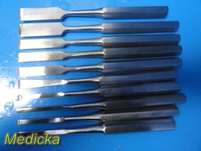 SSI KMedic Zimmer Konig Assorted Straight Hibbs Osteotomes (¼,½,¾ ...