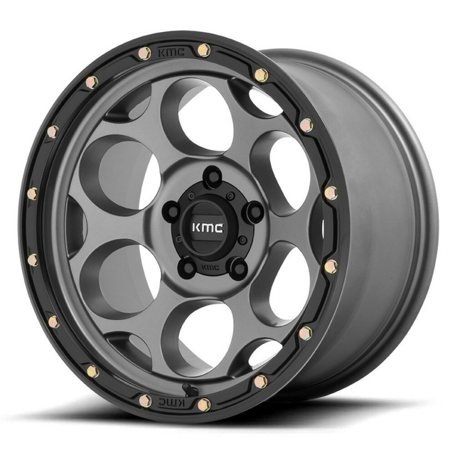 17 Inch 17x8.5 KMC Km541 Dirty Harry Black Gray Wheels Rims 8x170 0 for ...