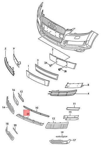 Genuine AUDI Q7 Air Guide Grille 4L080768301C | eBay