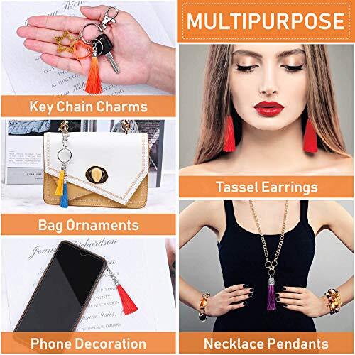 100 Pcs Keychain Tassels for Jewelry Making Keychain Accessories Craft ...