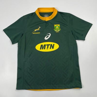 South Africa 2018-2019 Rugby Home Shirt Jersey Asics Springboks ...