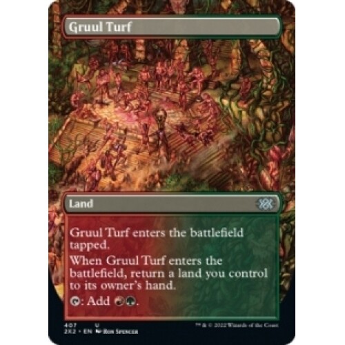 Gruul Turf (borderless) X4 M/NM Magic: The Gathering MTG Double Masters ...