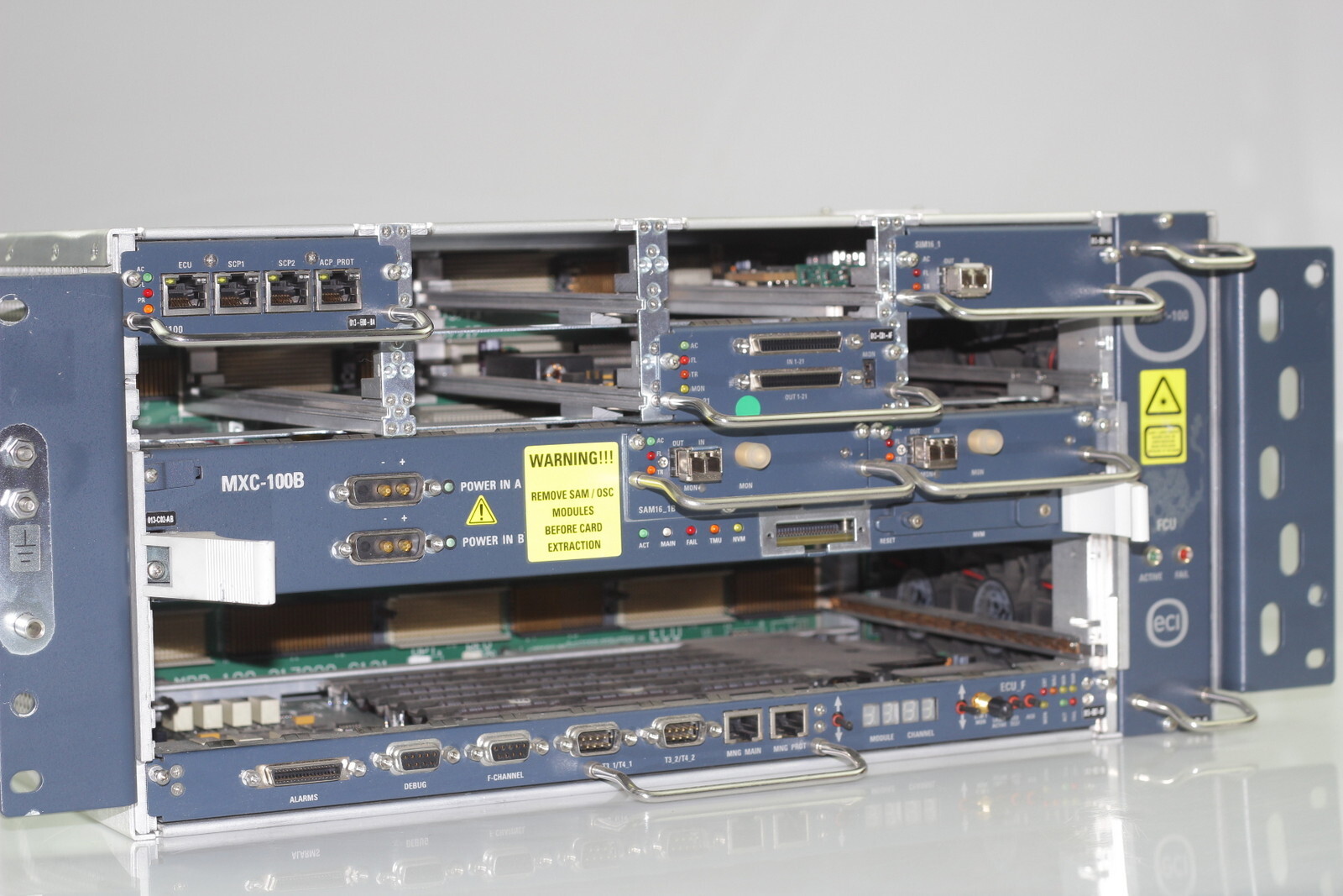 ECI XDM-100 ECU_F,ECU_F, MXC-100B,2 PCS SAM16_1, ACP100, SIM16_1, PIM2 ...