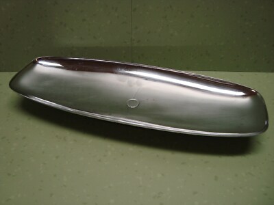 Vintage Milbern Creations Chrome Oblong Serving Tray Wood Base Mid ...