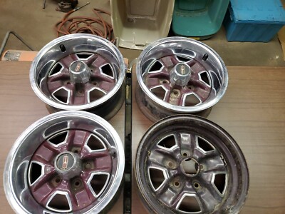Set Of 4 14x6 JJ Oldsmobile Cutlass Rally Wheels Rims SSIII Rings Caps ...