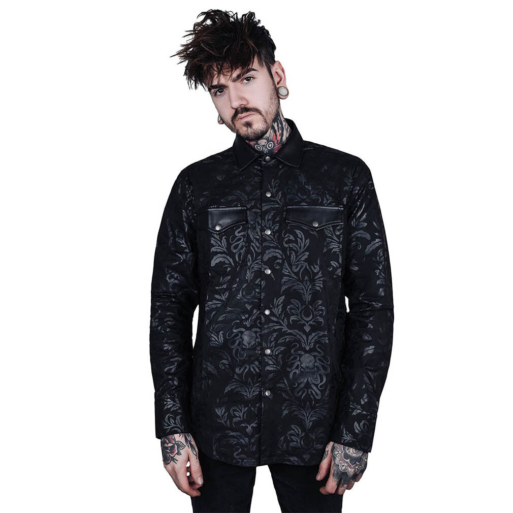 Killstar Gothic Goth Hemd - Dark Ocean Shirt Cthulhu Damask | eBay.de