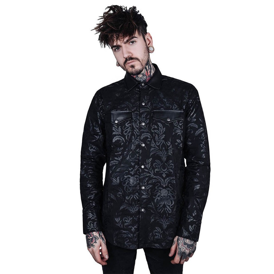 Killstar Gothic Goth Hemd - Dark Ocean Shirt Cthulhu Damask | eBay.de