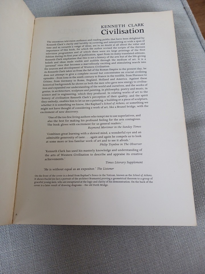 Civilisation Kenneth Clark BBC 1971 Personal View Of how Western Europe ...