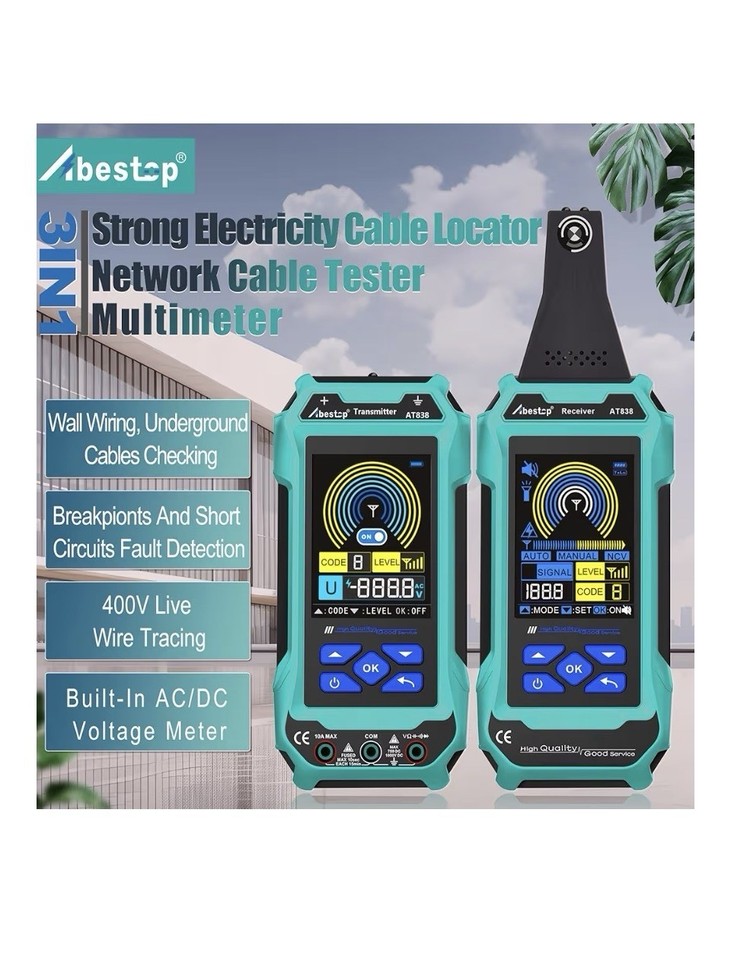 2-in-1 underground cable locator tracing wires, circuits, water and gas ...