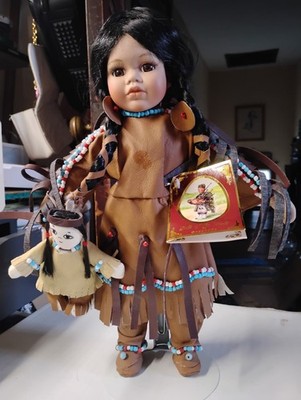 Geppedo "Dolls Of The World Nascha" Native American Porcelain Doll . 13 ...