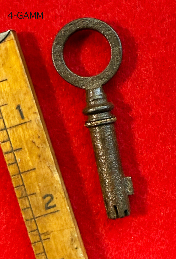 Bramah Key Very Early Iron Version Paris France - Rare Antique Old Key ...