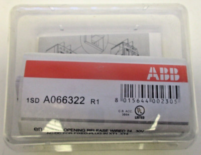 ABB 1SDA066322R1 SHUNT OPENING RELEASE WIRED 24-30V AC-DC FIXED PLUG IN ...