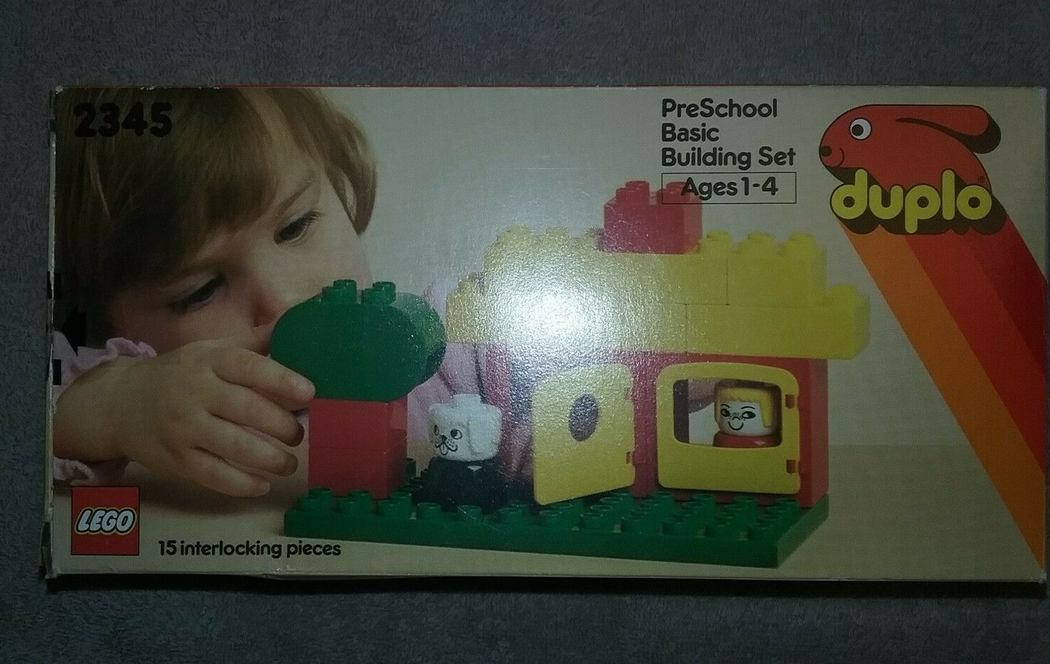1984 (3) LEGO DUPLO PRESCHOOL SETS 2325-2333-2345 AGES 1-4 & 1.5-5 Y/O ...