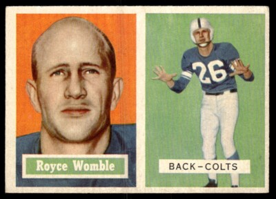1957 Topps Royce Womble Baltimore Colts #86 | eBay