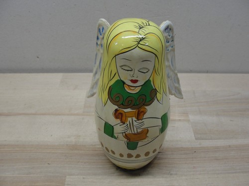 VINTAGE HAND PAINTED RUSSIAN ANGEL MATRYOSHKA NESTING DOLLS | eBay