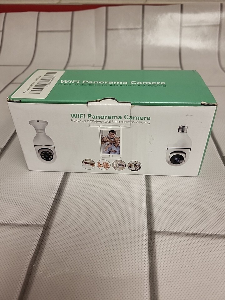 WiFi Panorama Security Camera 360 Degree Light Bulb Screw In Or Wired ...