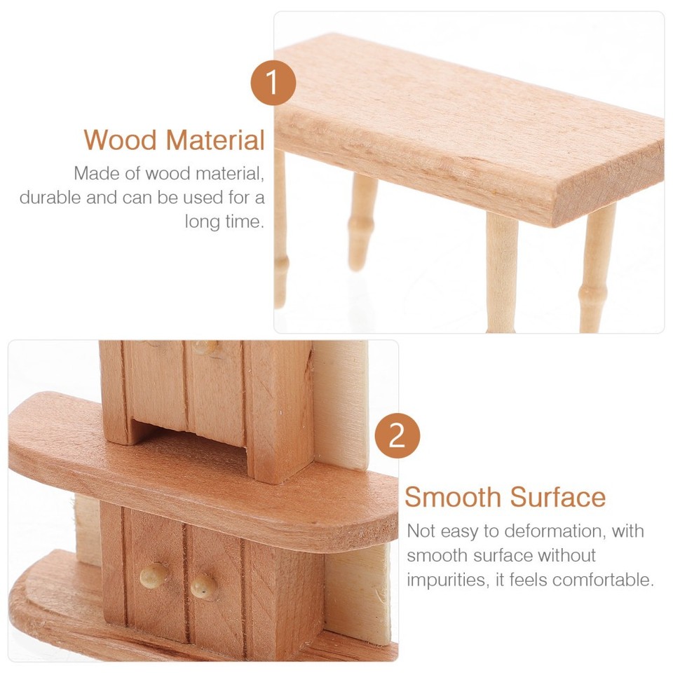 Dollhouse Furniture Set, Mini Simulation Living Room Decor Coffee Table ...