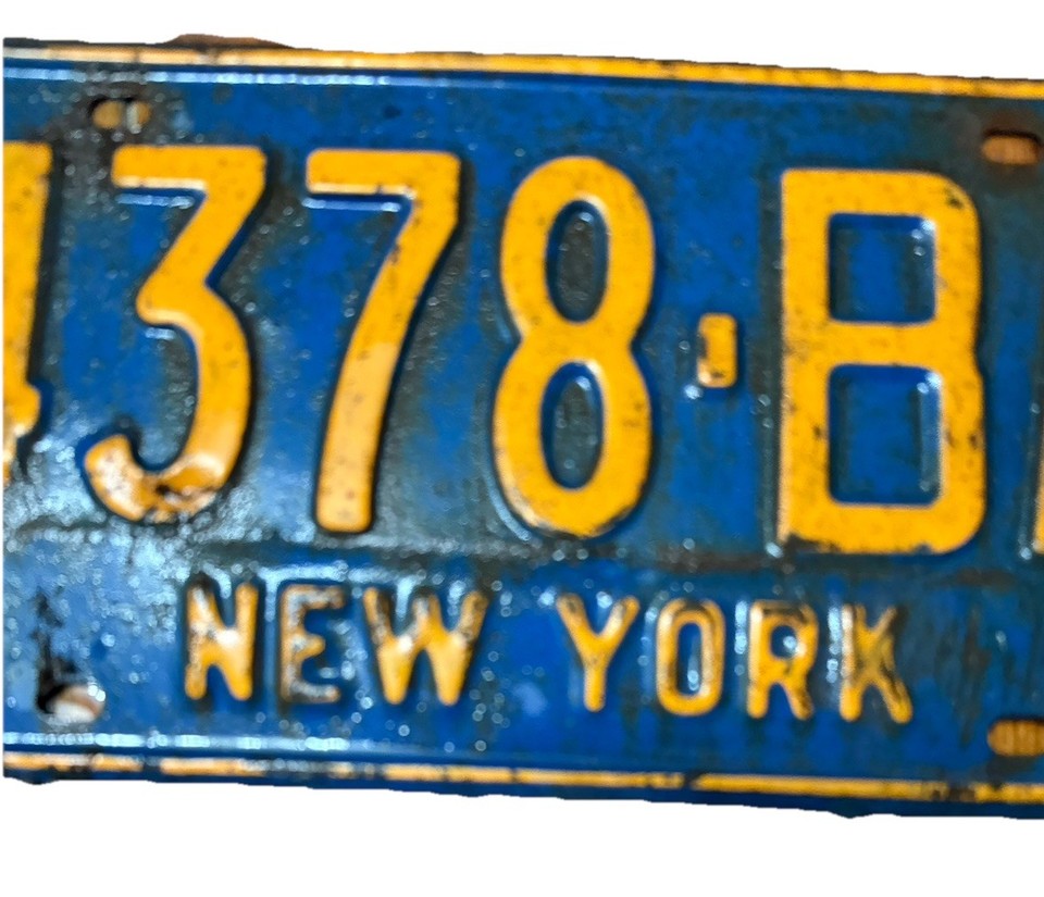 Vintage NY Bicycle License Plate 1578-ABA 1970s Mini Tag Rustic | eBay