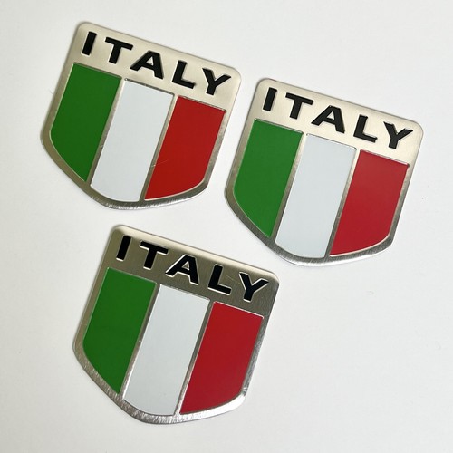 3X Italy Flag Car Emblem Badge Decal Italian ITA IT Sticker 2"x 2.25 ...