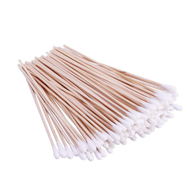 Extra Long Cotton Swab Applicator Q-tip Swabs 6 in Single Head Wood ...