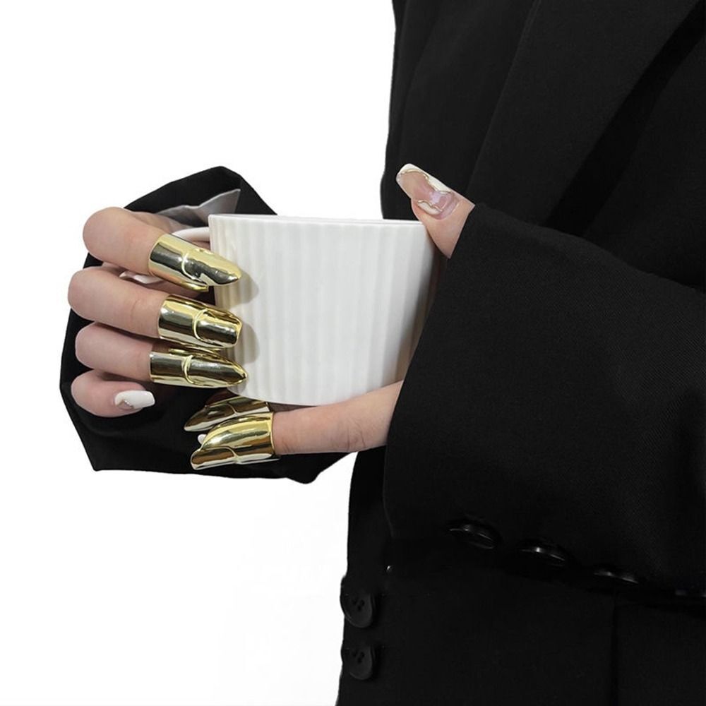 Hip Hop Finger Ring Cosplay Armor Cover New Nail Cover Ring Women men ...