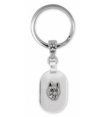 Siberian Husky Key Ring Jewelry Sterling Silver Handmade Dog Key Ring ...