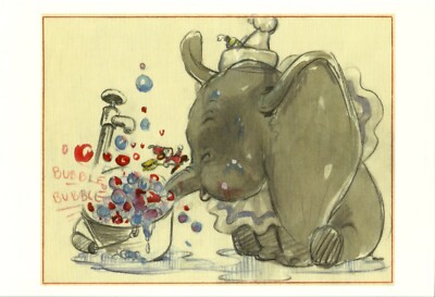DUMBO, STORY SKETCH BY DISNEY STUDIO ARTIST, NICE POSTCARD. (3) | eBay