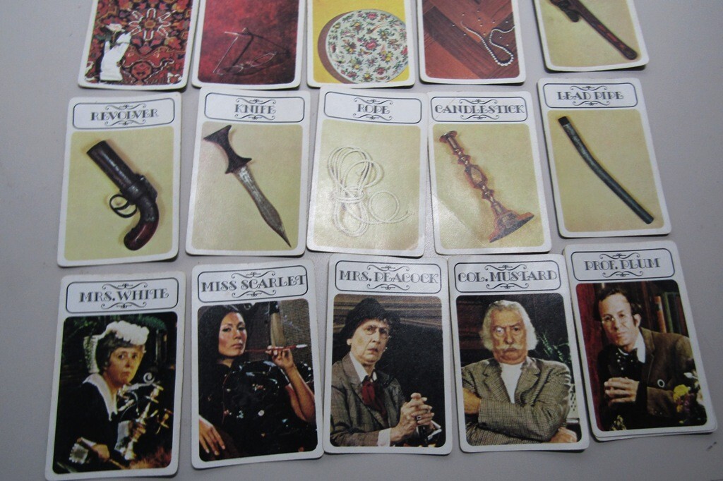 Clue Board Game Cards