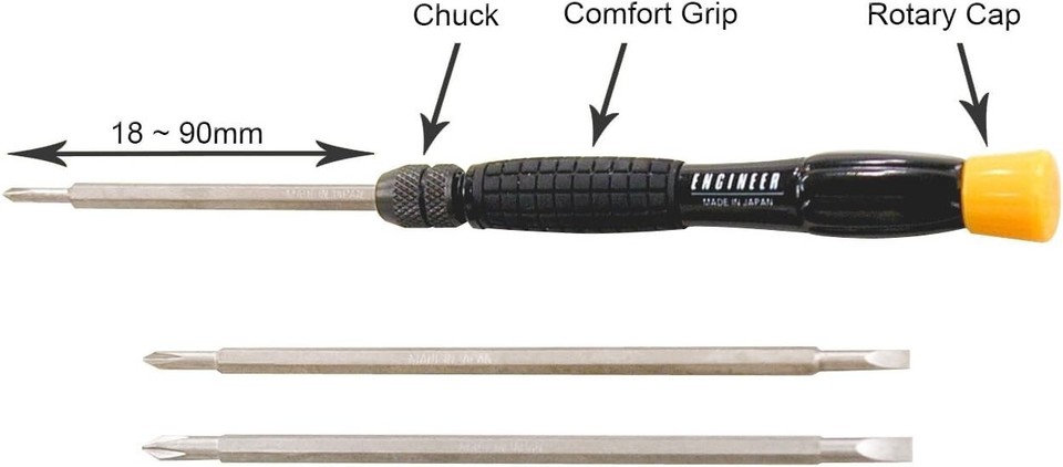 Engineer DK-13 PRECISION Reversible POCKET Screwdriver Mini USA SELLER ...