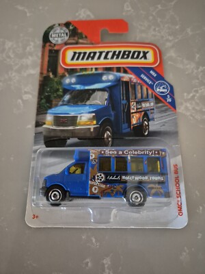 Matchbox GMC School Bus - Blue - Hollywood Tours - Model Brand New ...