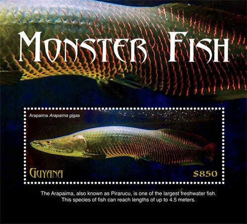 Guyana 2018 - Monster Fish, Arapaima - Souvenir Stamp Sheet - Scott ...