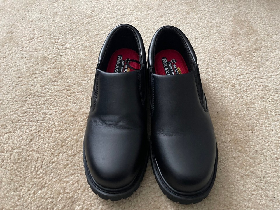 Skechers Slip Resistant Memory Foam Work Shoes 77046 Black Size 7 US | eBay