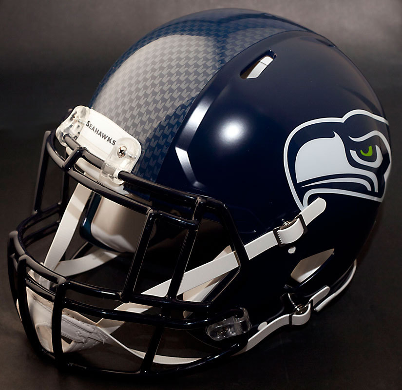 SEATTLE SEAHAWKS NFL Authentic GAMEDAY Football Helmet w/ S2EG-II-SP ...