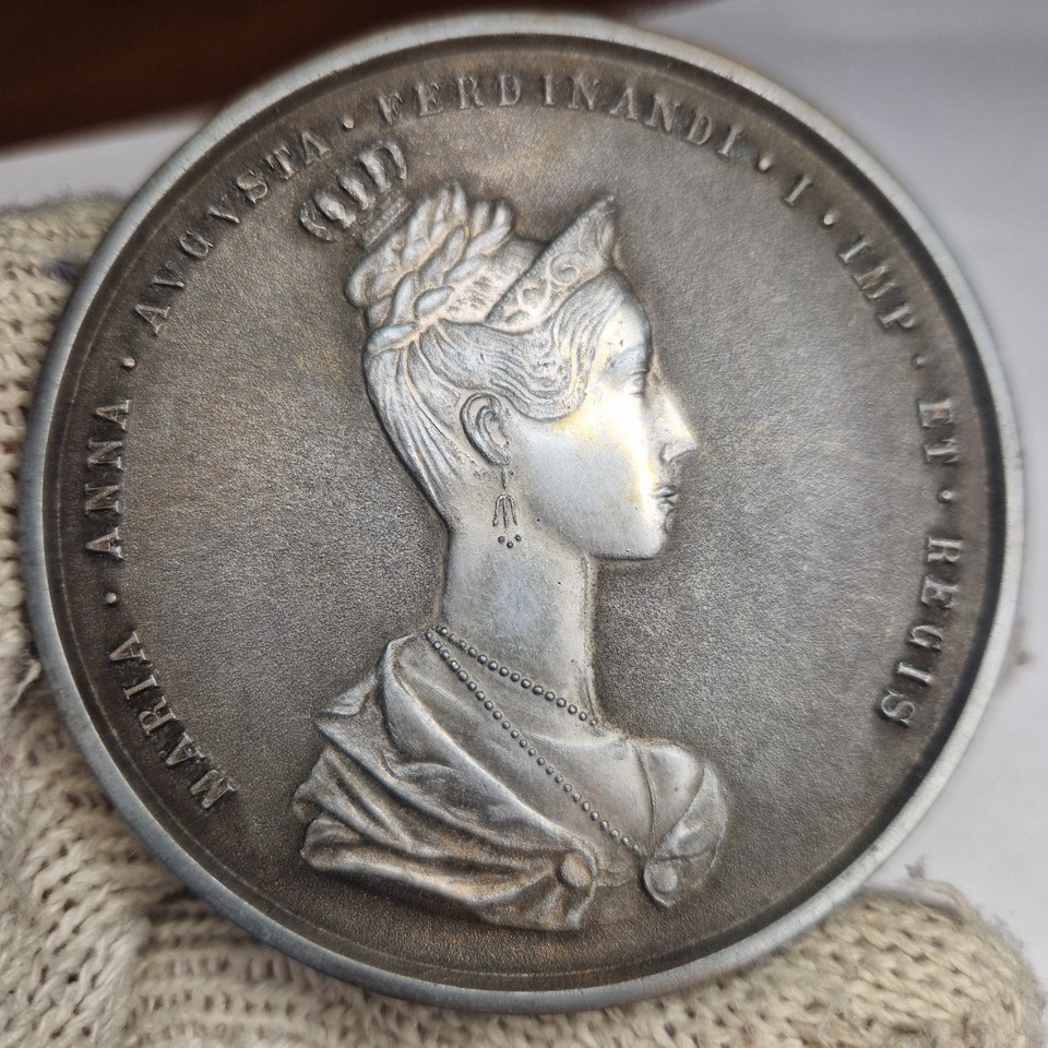Austria Bohemia Maria Anna Ferdinand V medal 1836 galvano Prag Prague ...