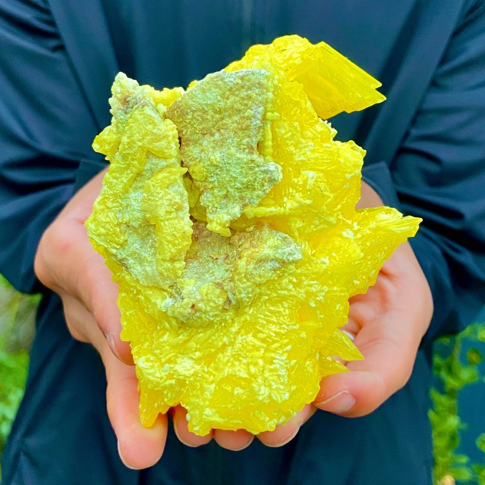 276G Rare yellow sulfur crystal quartz crystal mineral specimen | eBay