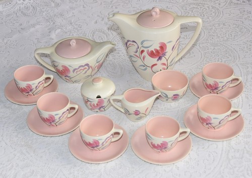 Stunning 1940/50/60s Crown Devon Deco Karen Pattern Large Coffee/Tea ...