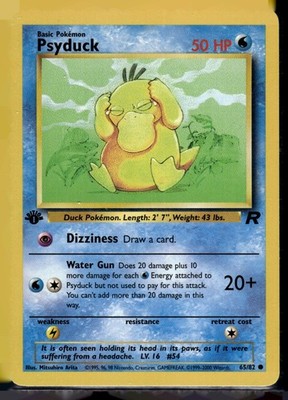 Pokemon TCG Psyduck 65/82 Team Rocket Regular 1st Edition | eBay